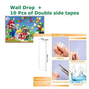 Personalized Wall Décor | Super Mario Game Backdrop| Tapestry - Happy ...