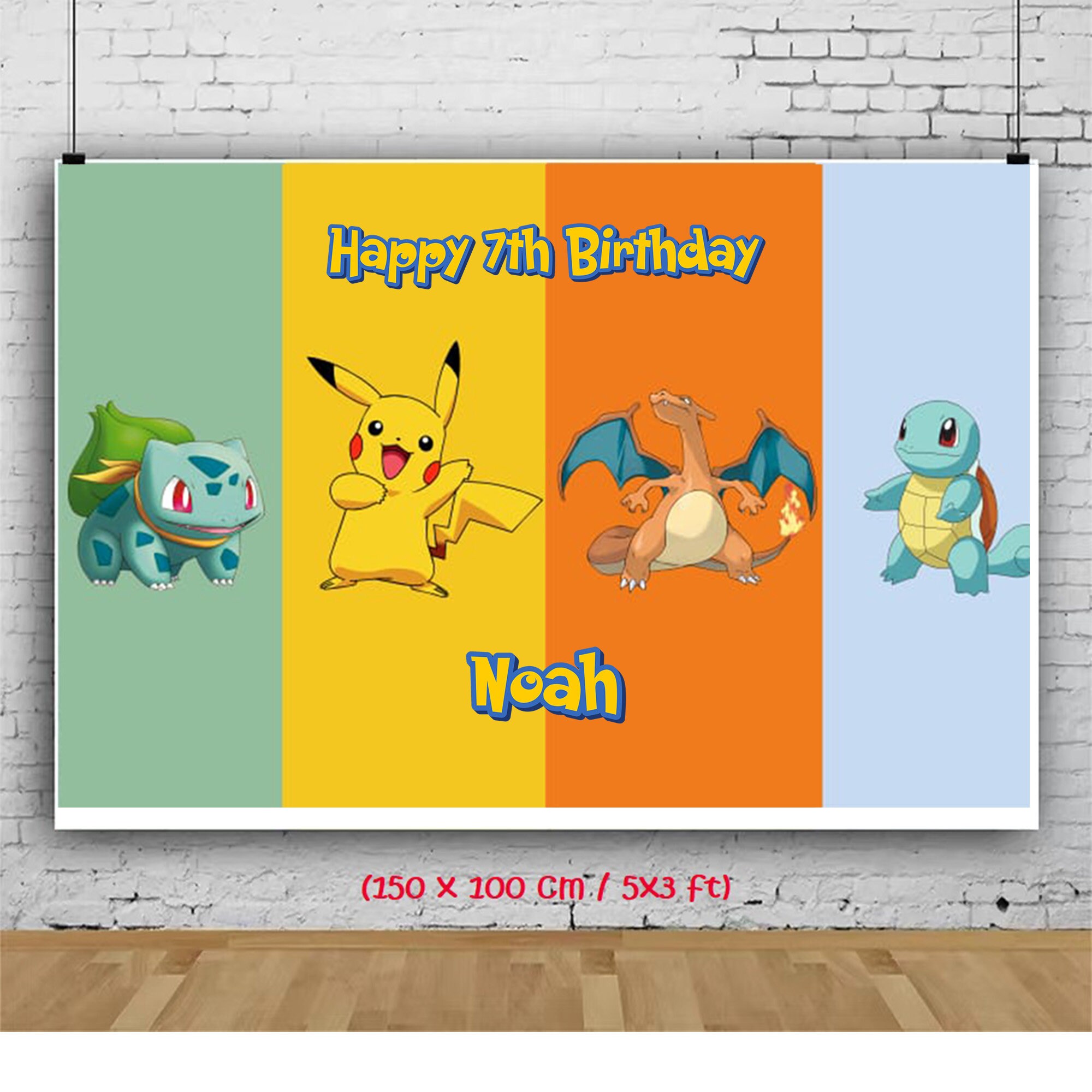 Personalized Wall Décor | Pokémon | Birthday Banner | Back Drop ...