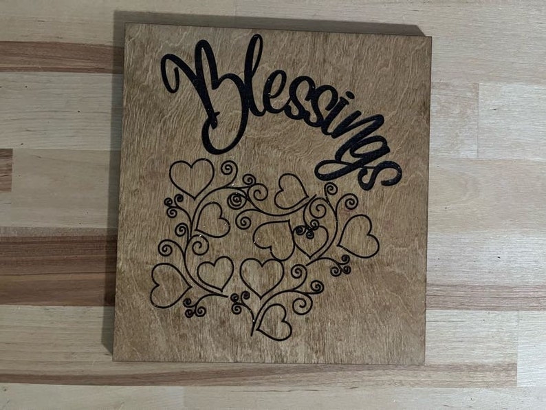 Wooden Engraved Blessings Sign - Etsy