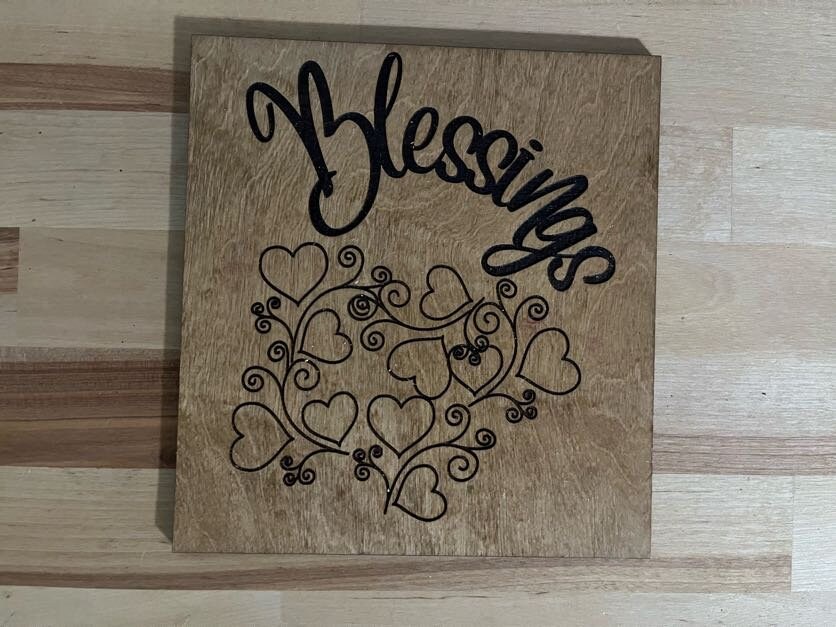 Wooden Engraved Blessings Sign - Etsy