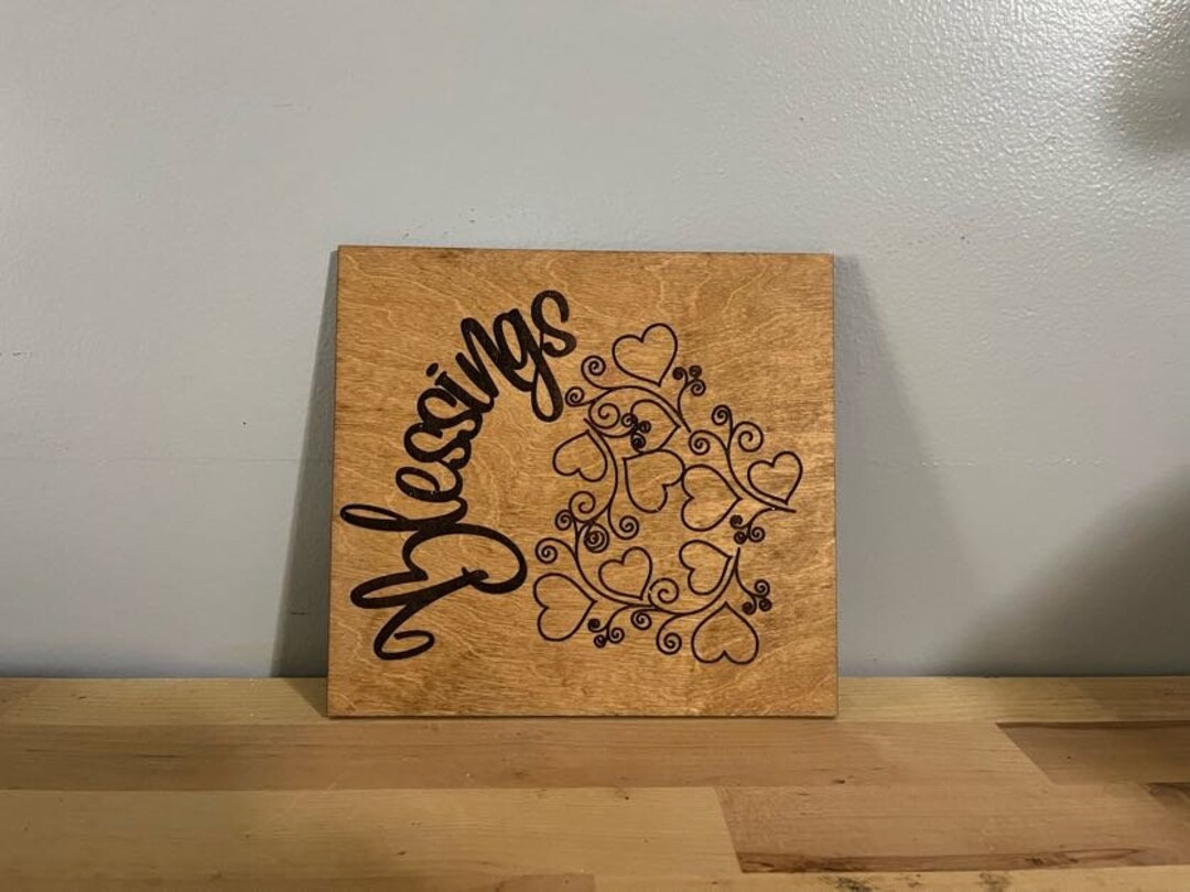 Wooden Engraved Blessings Sign - Etsy