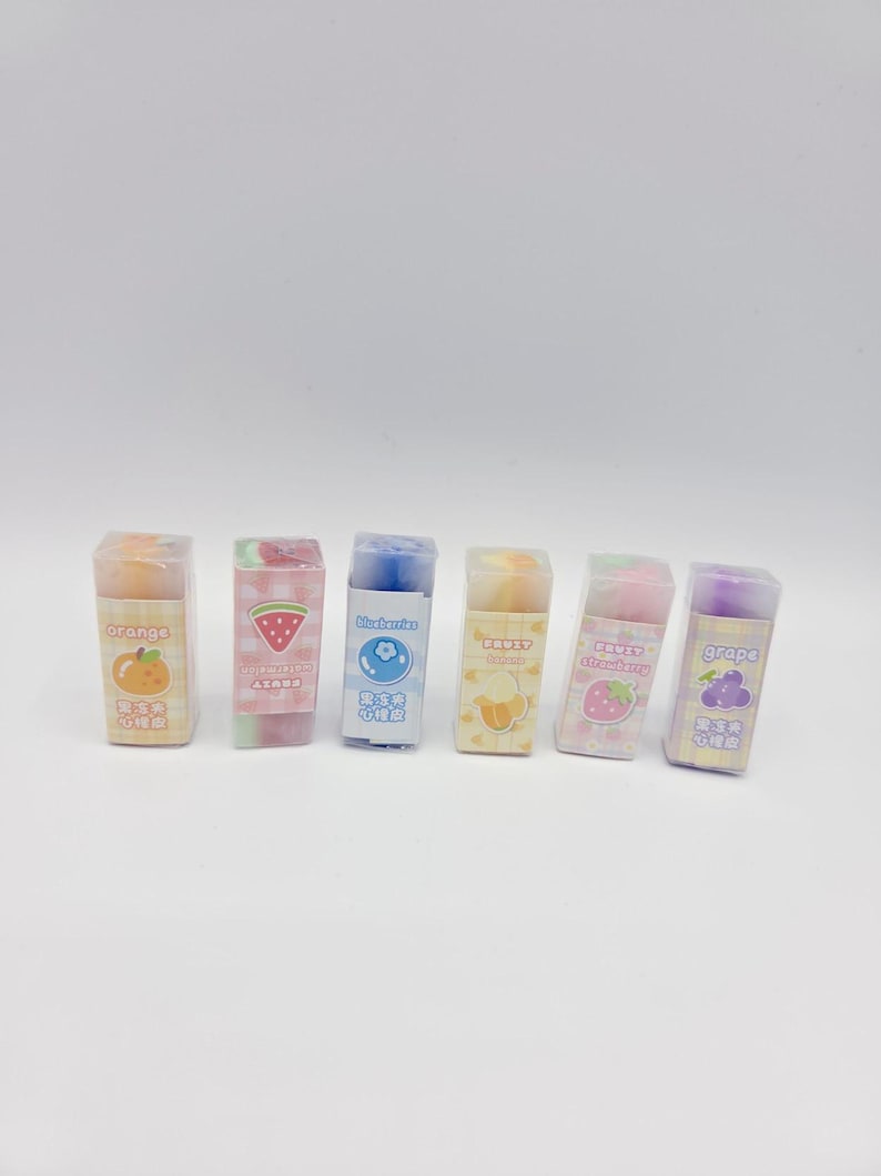 Fruit-themed Erasers - Each Order Gets a Free Gift - Etsy