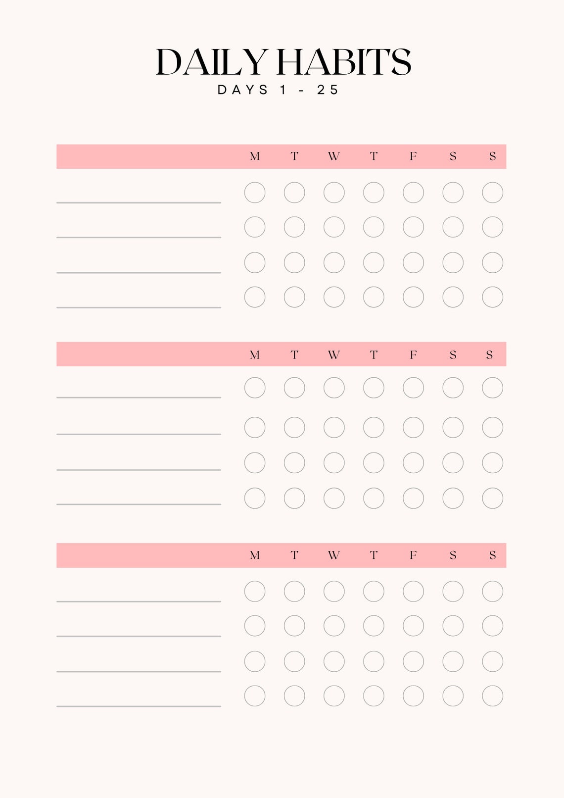 75 Soft Digital Tracker Create Your Own Rules - Etsy