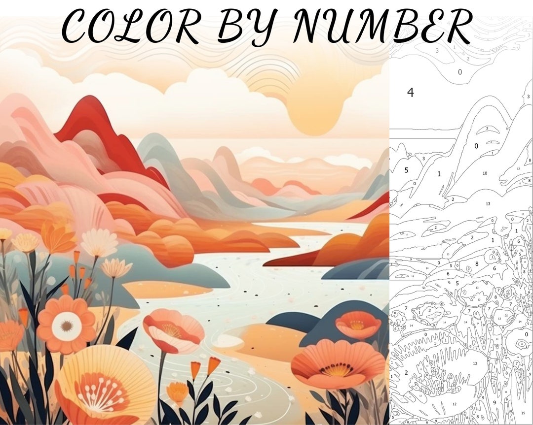 Color by Number, Paint by Number, Paint Number Adult, Coloring Numbered ...