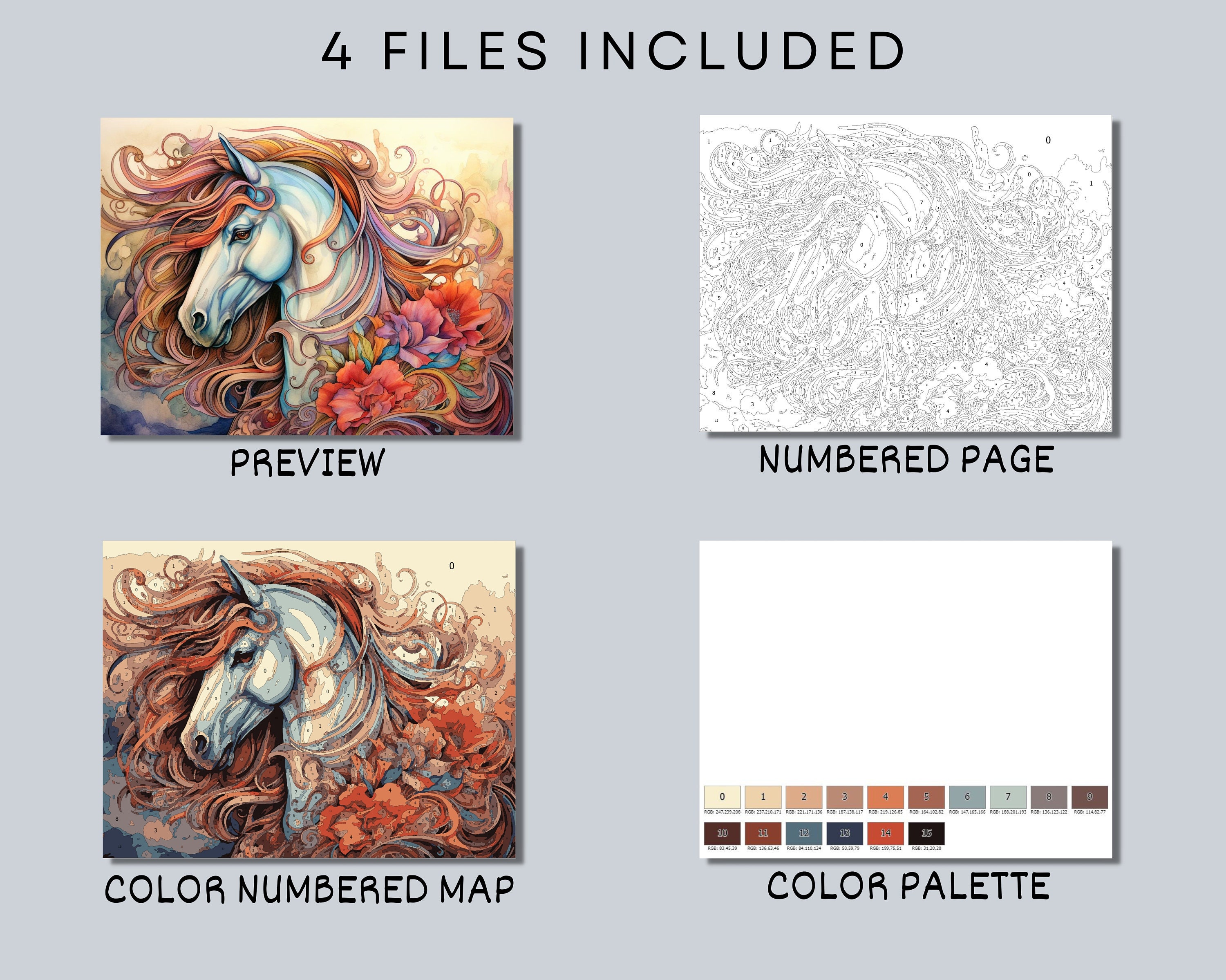 Color by Number, Paint by Number, Paint Number Adult, Coloring Numbered ...