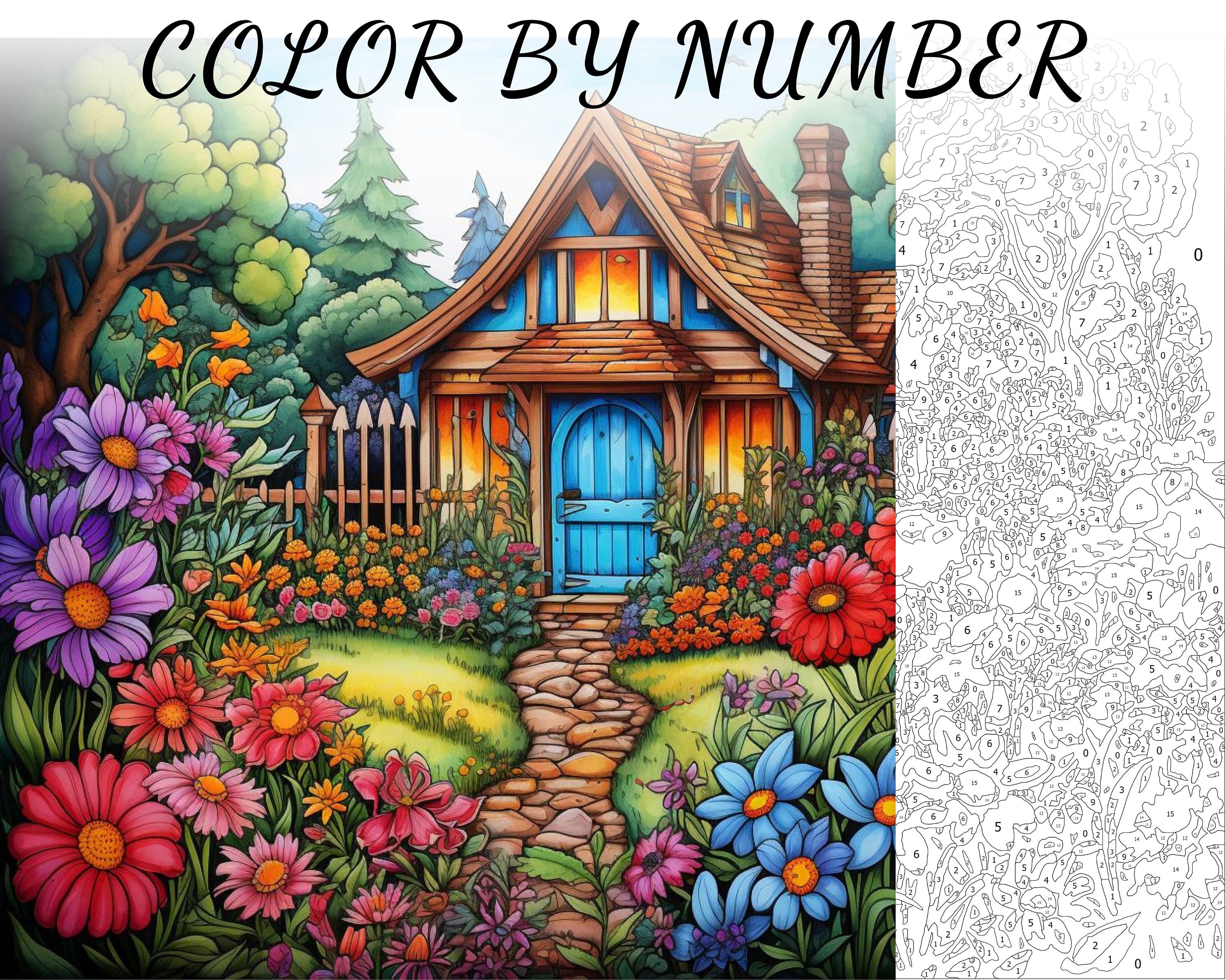 Color by Number, Paint by Number, Paint Number Adult, Coloring Numbered ...