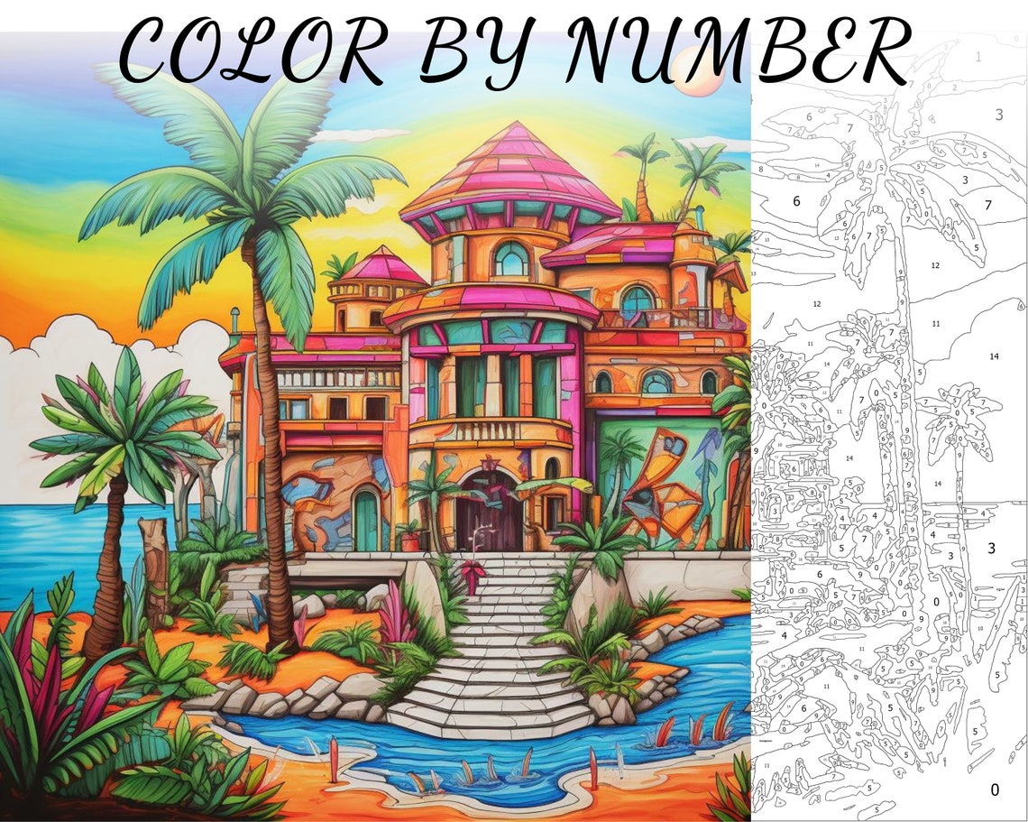 Color by Number, Paint by Number, Paint Number Adult, Coloring Numbered ...