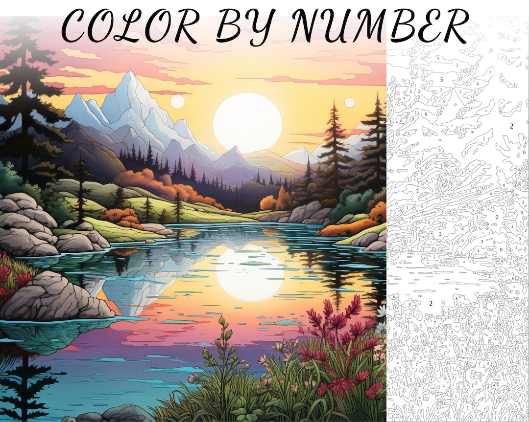 Color by Number, Paint by Number, Paint Number Adult, Coloring Numbered ...