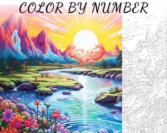 Color by Number, Paint by Number, Paint Number Adult, Coloring Numbered ...
