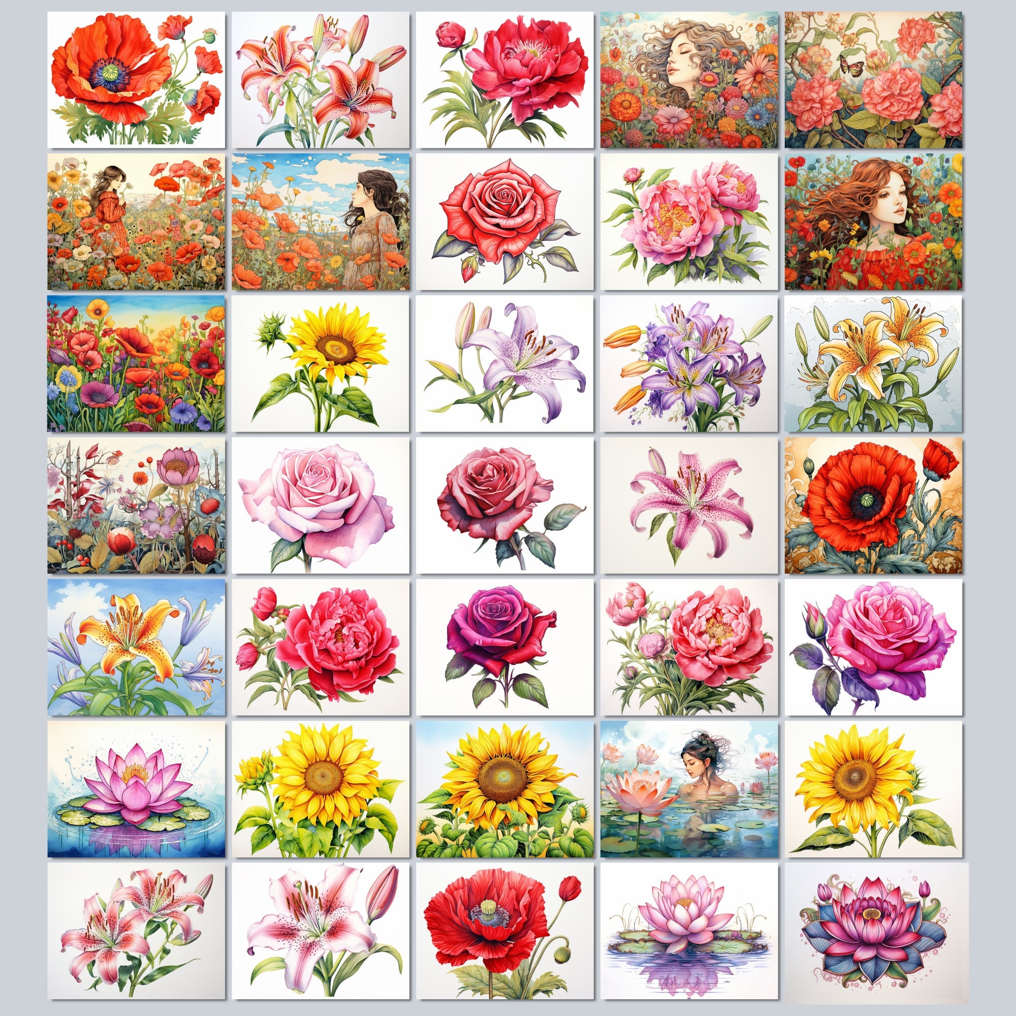 BUNDLE 230 Color by Number Paint by Number Paint Number - Etsy Canada