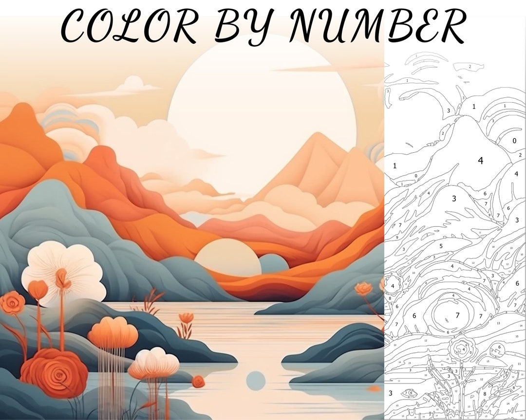 Color by Number, Paint by Number, Paint Number Adult, Coloring Numbered ...