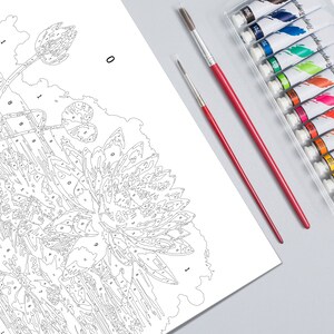 Color by Number, Paint by Number, Paint Number Adult, Coloring Numbered ...