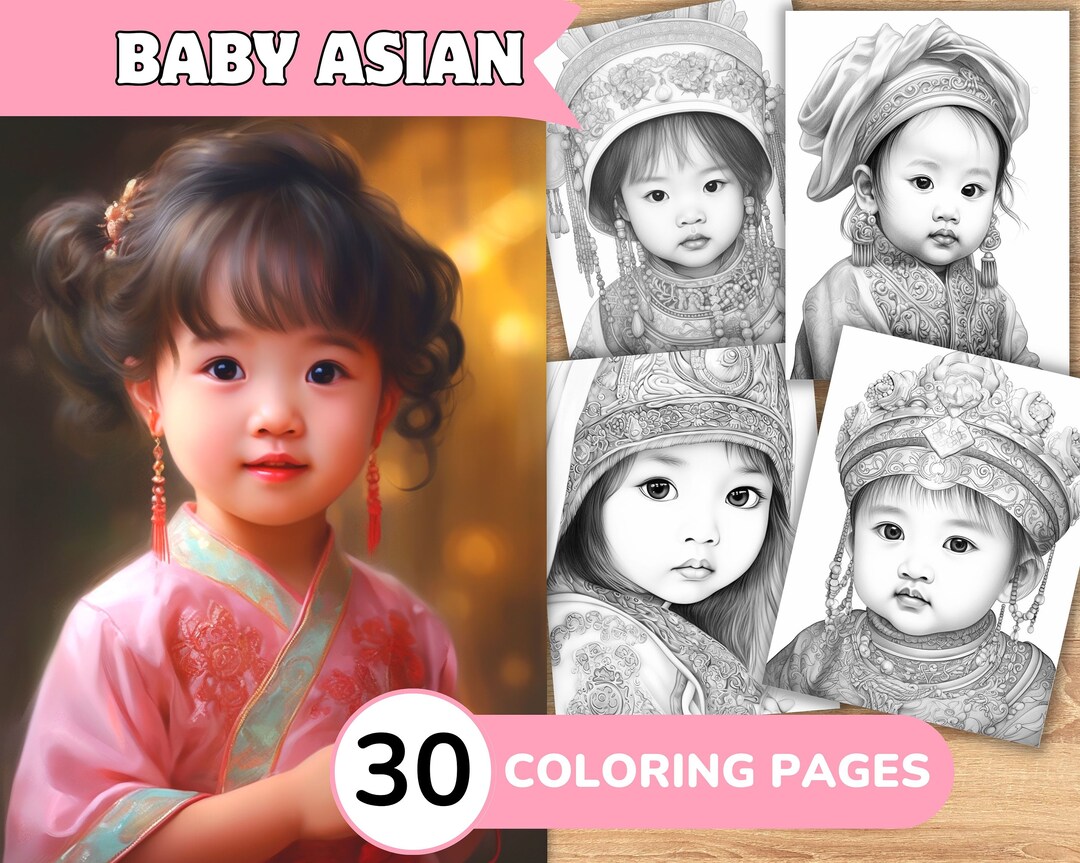 Asian Coloring Pages, Asian Coloring, Girl Coloring Book, Girl ...