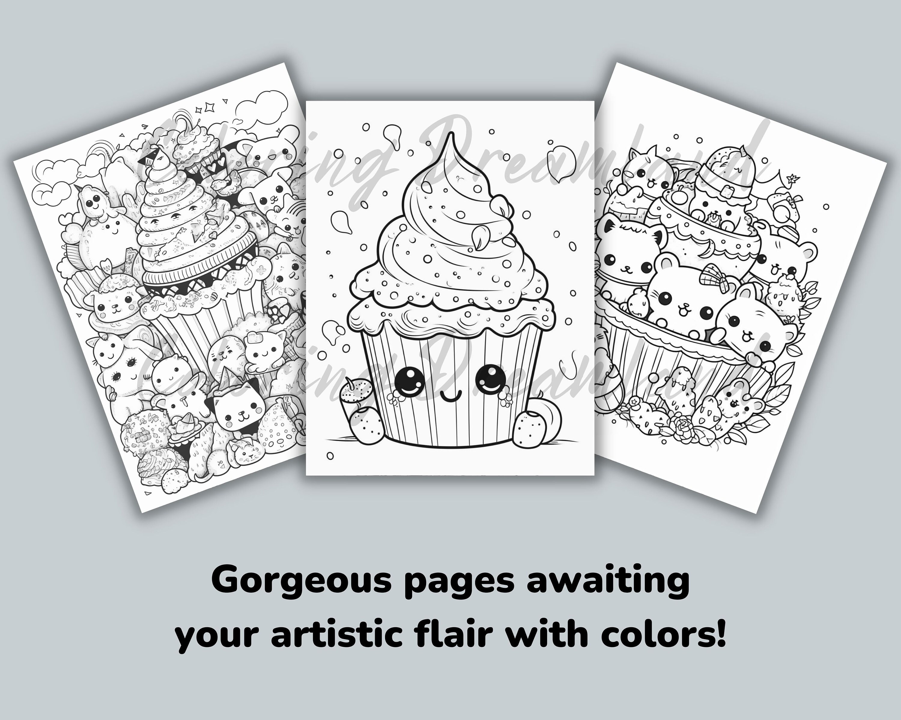 Kawaii Coloring Pages Kawaii Coloring Book Kawaii Coloring - Etsy