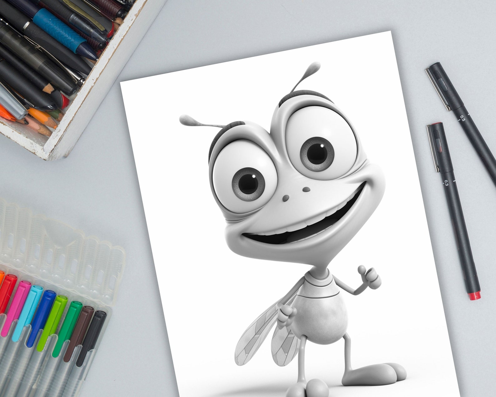 Cute Bugs Coloring Pages Book, Bugs Coloring Pages, Insect Coloring ...