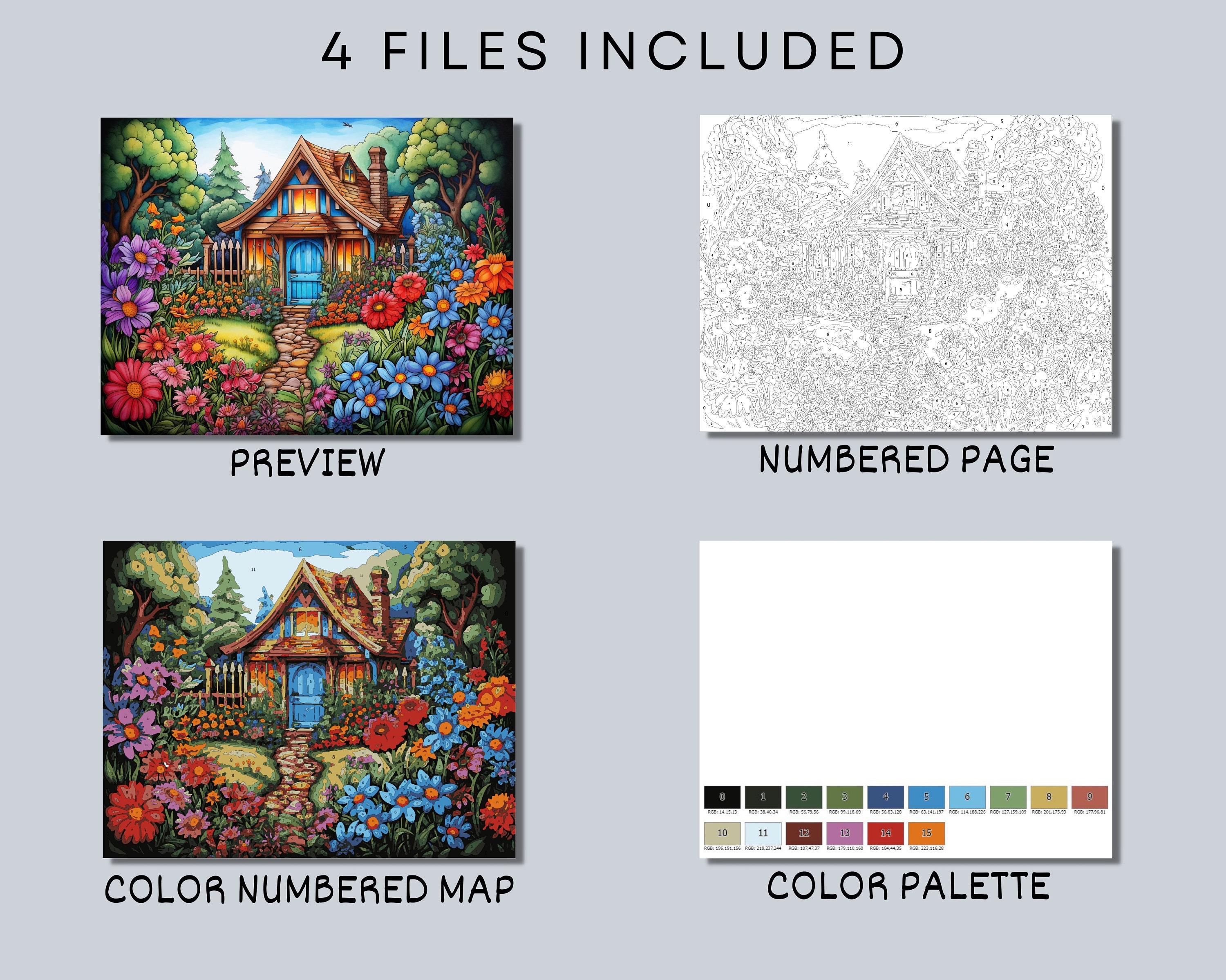 Color by Number, Paint by Number, Paint Number Adult, Coloring Numbered ...