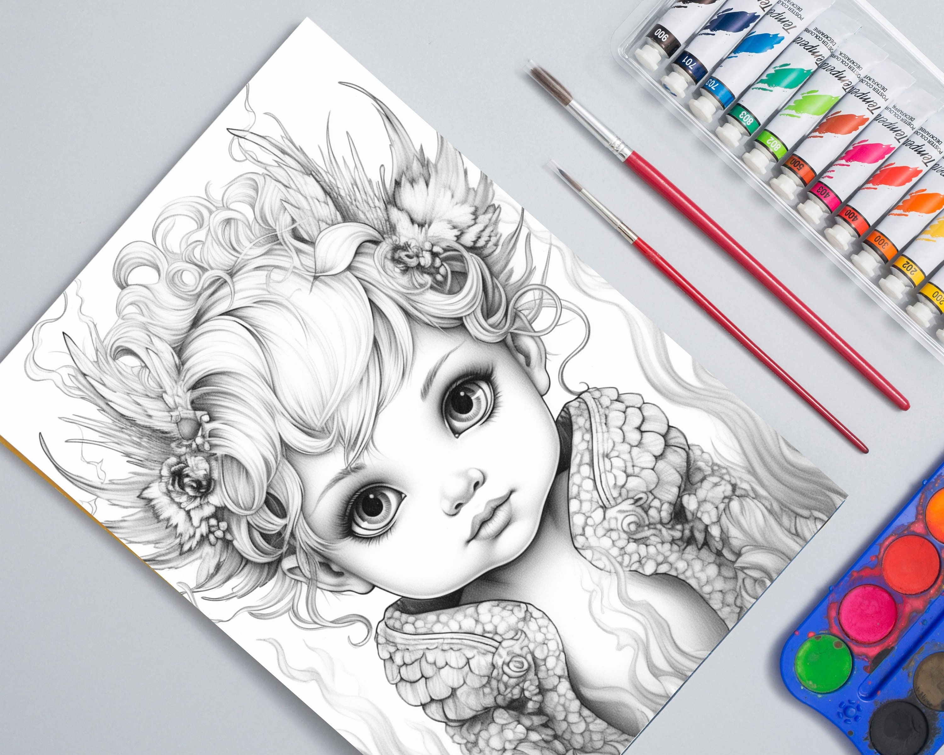 Fire Fairy Coloring Pages, Fire Fairy Coloring Book, Cute Fairy ...