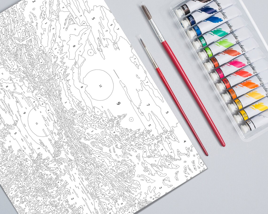 Color by Number, Paint by Number, Paint Number Adult, Coloring Numbered ...