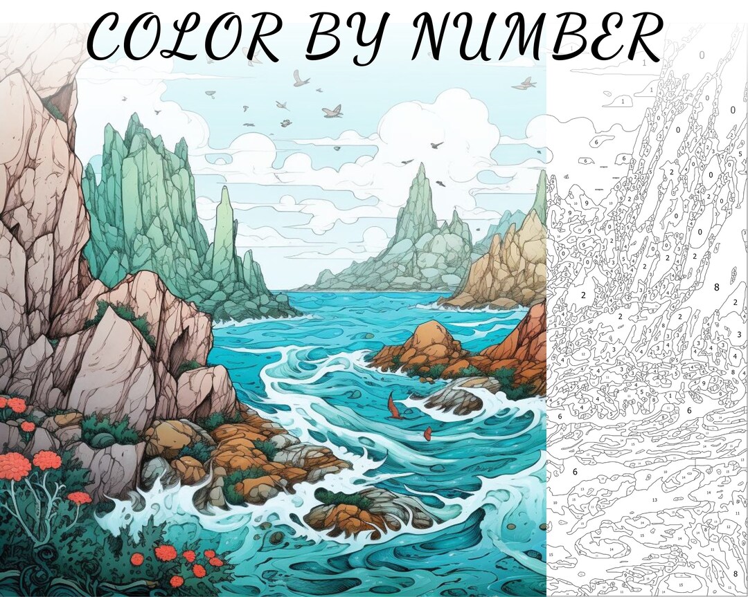 Color by Number, Paint by Number, Paint Number Adult, Coloring Numbered ...