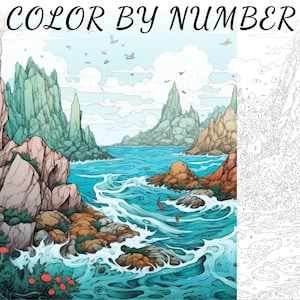 Color by Number, Paint by Number, Paint Number Adult, Coloring Numbered ...