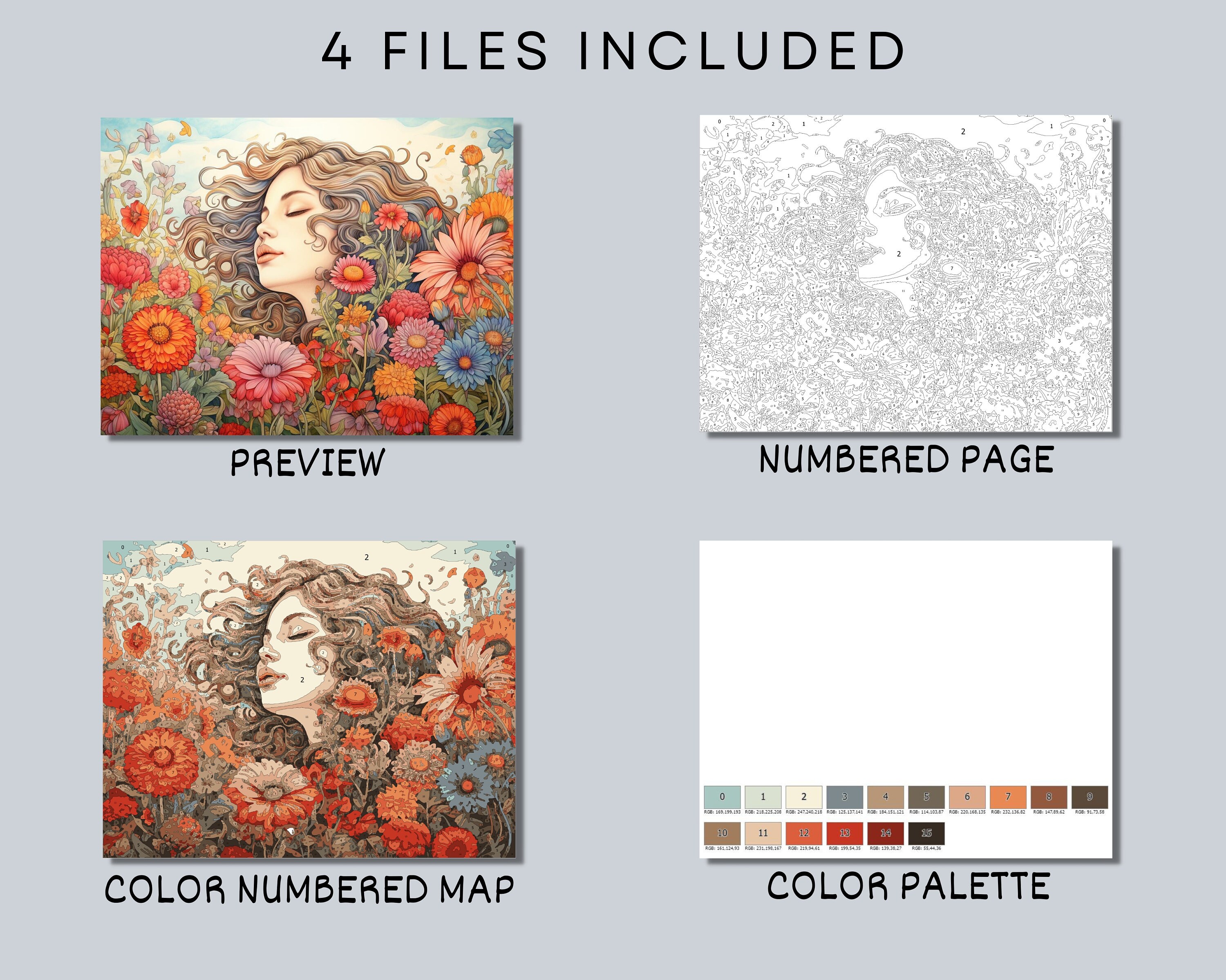 Color by Number, Paint by Number, Paint Number Adult, Coloring Numbered ...