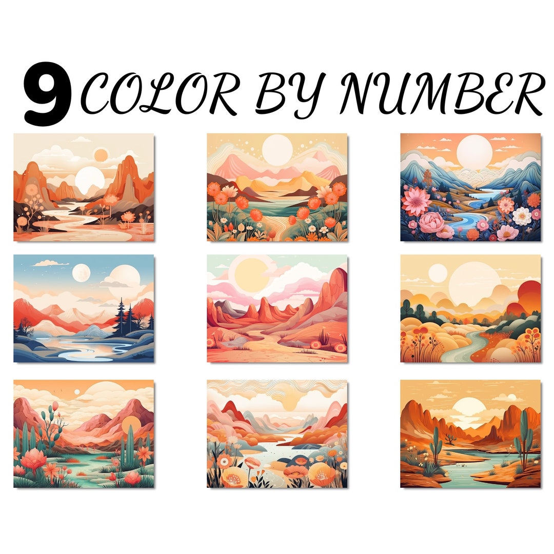 Color by Number, Paint by Number, Paint Number Adult, Coloring Numbered ...