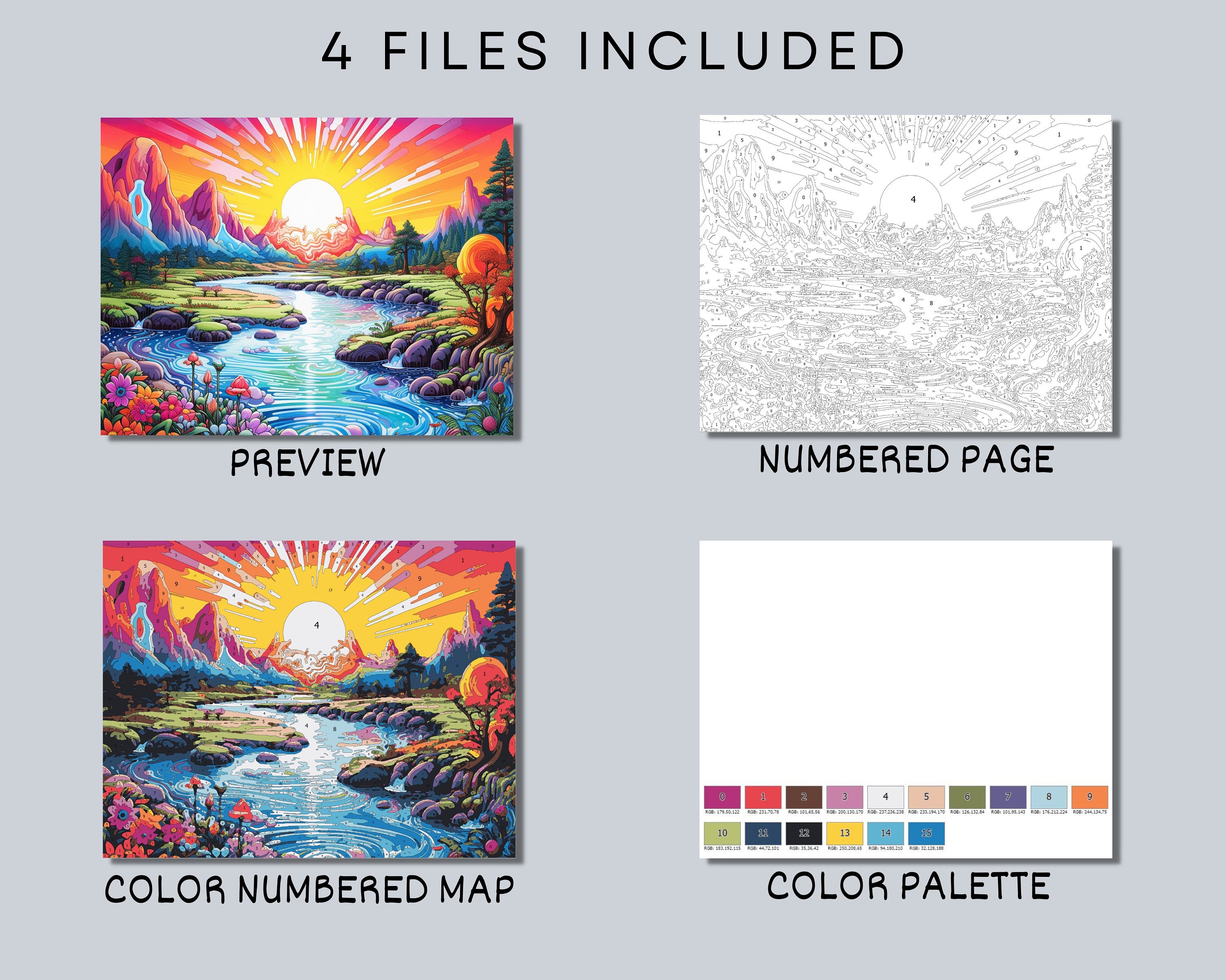 Color by Number, Paint by Number, Paint Number Adult, Coloring Numbered ...