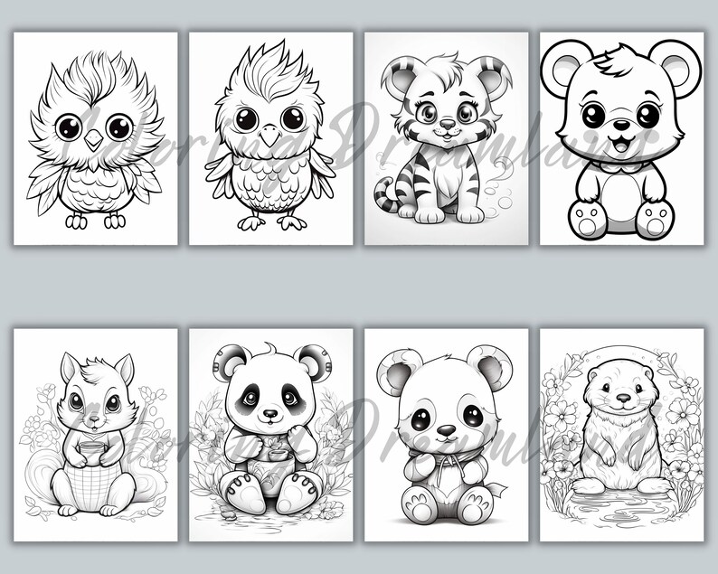 Kawaii Coloring Pages, Kawaii Coloring Book, Kawaii Animal Coloring ...