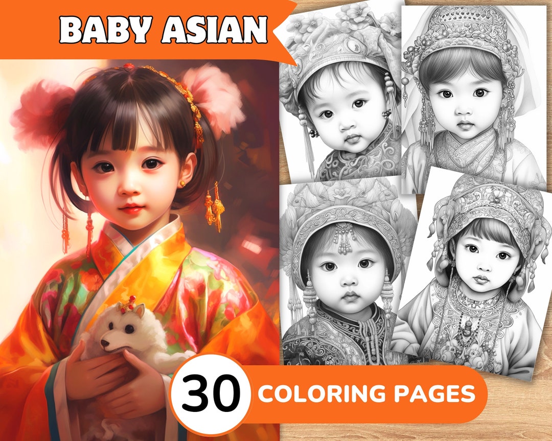 Asian Coloring Pages, Asian Coloring, Girl Coloring Book, Girl ...