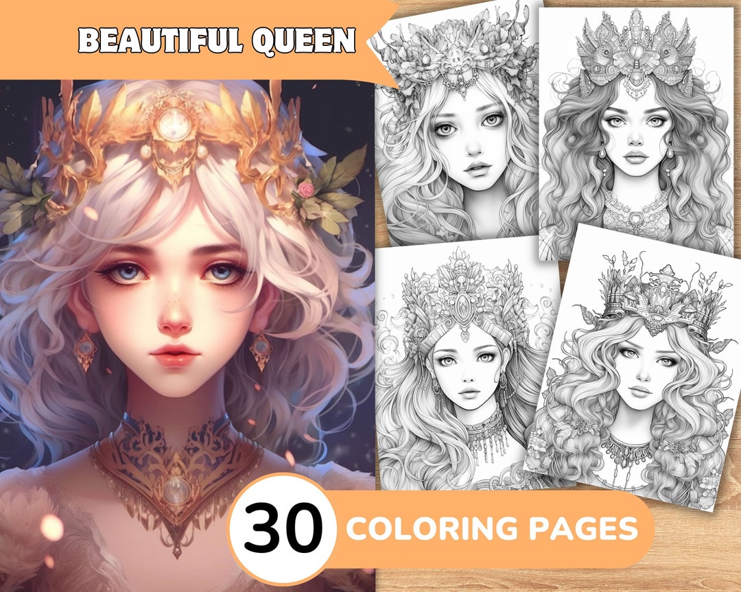 Queen Coloring Book Queen Coloring Pages Cute Queen Grayscale Coloring Queen Coloring Queen