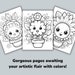 Kawaii Coloring Pages, Kawaii Coloring Book, Kawaii Flower Coloring ...