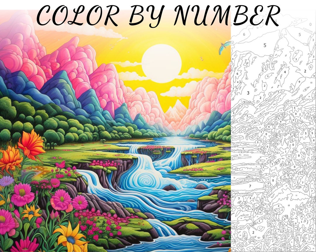 Color by Number, Paint by Number, Paint Number Adult, Coloring Numbered ...