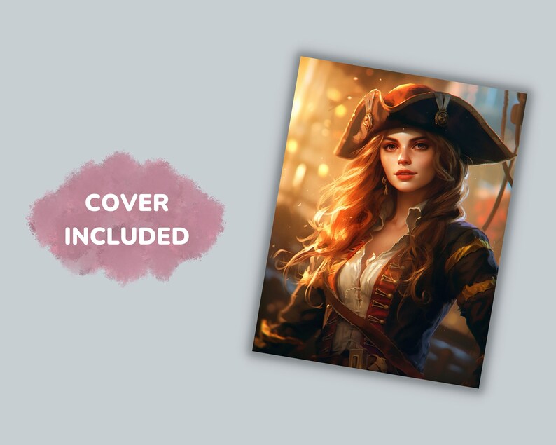 Pirate Girl Coloring Pages Pirate Girl Coloring Book Pirate - Etsy