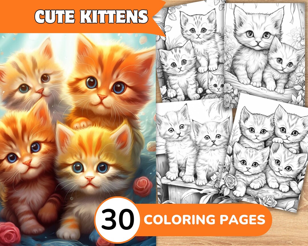 Kittens Coloring, Cats Coloring Book, Kittens Coloring Book, Cats ...