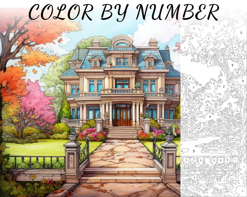 Color by Number, Paint by Number, Paint Number Adult, Coloring Numbered ...