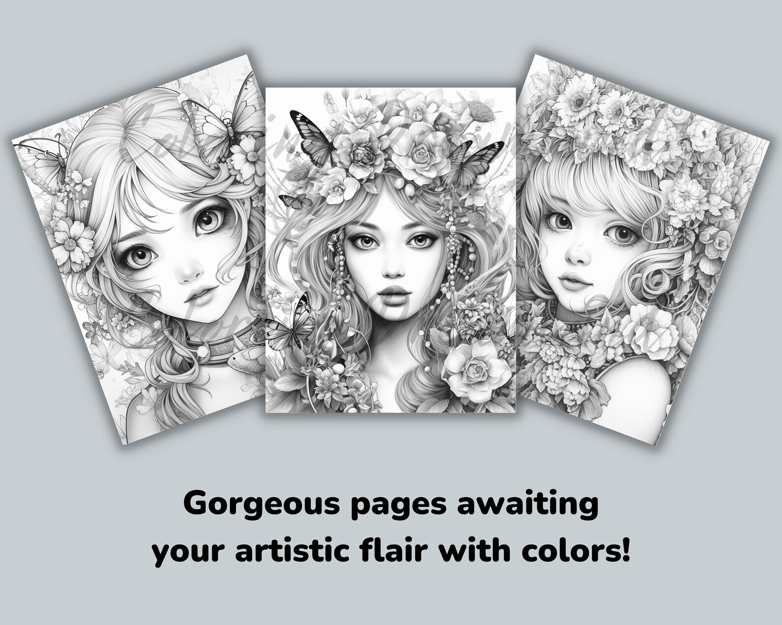 Flower Fairy Coloring Pages, Flower Fairy Coloring Book, Cute Fairy ...