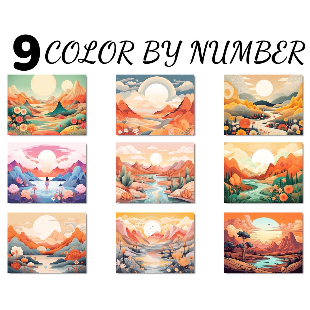 Color by Number, Paint by Number, Paint Number Adult, Coloring Numbered ...