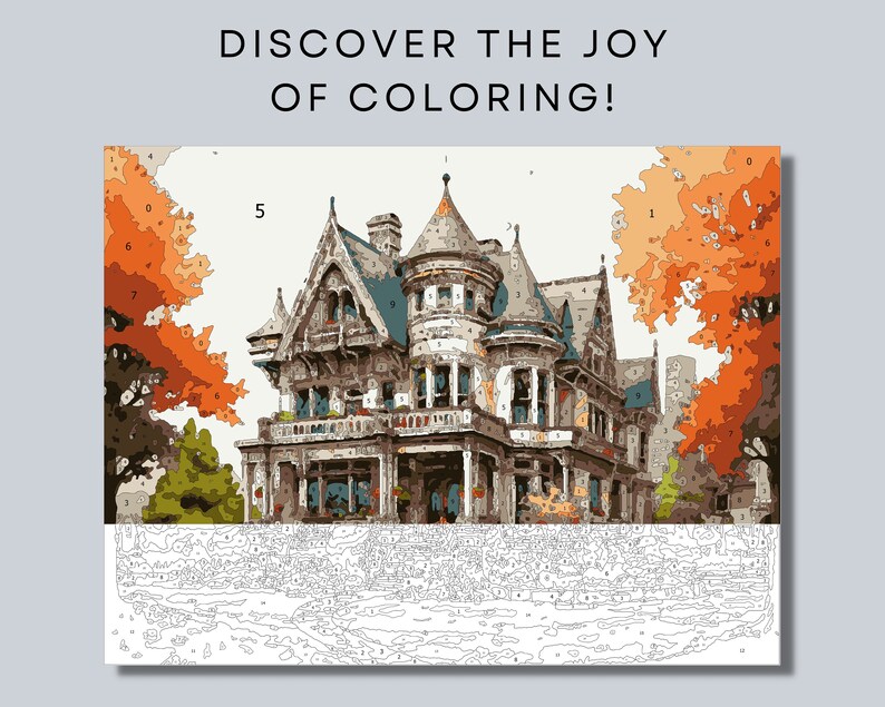 Color by Number, Paint by Number, Paint Number Adult, Coloring Numbered ...