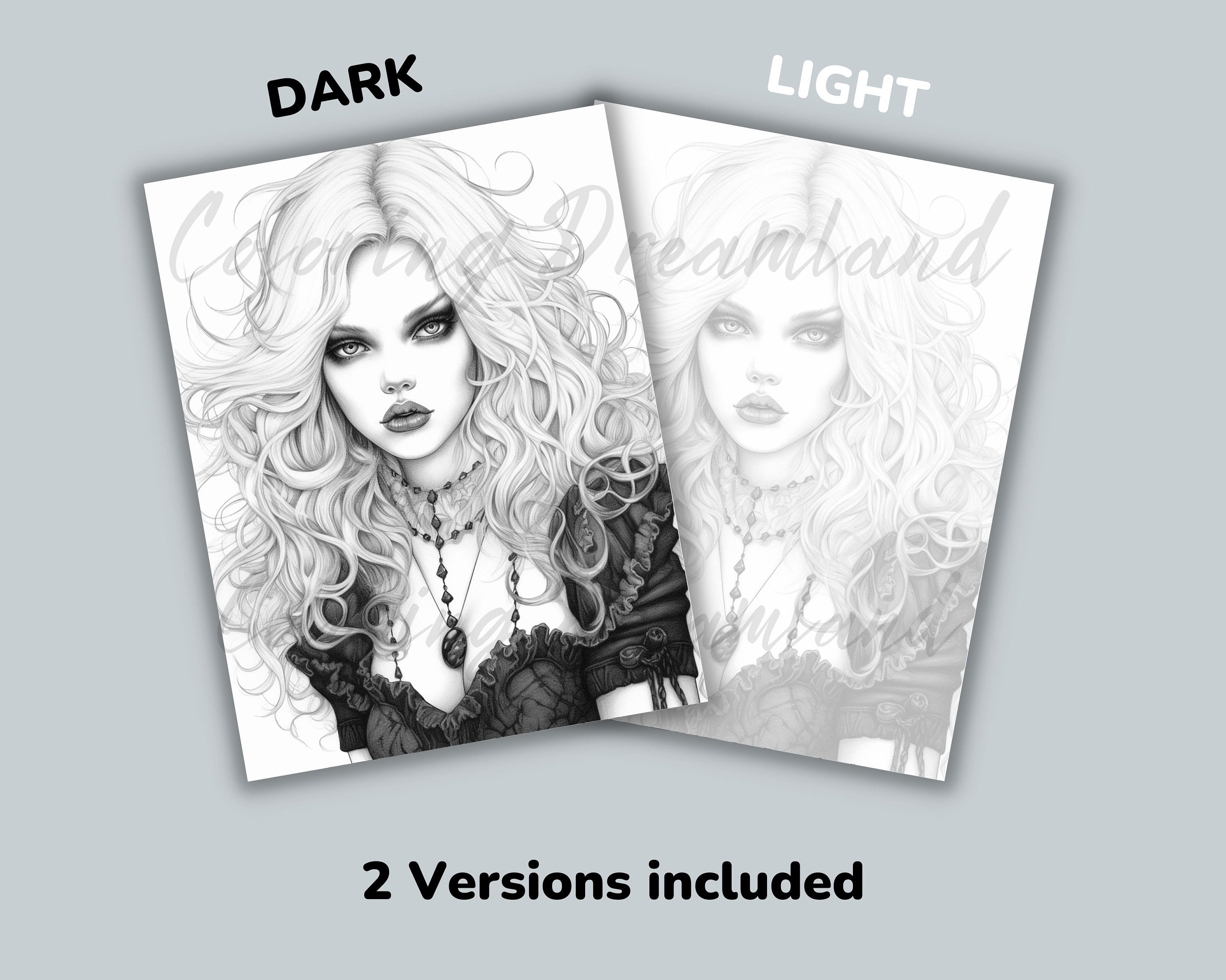 Vampire Coloring Pages, Vampire Coloring Book, Vampire Grayscale ...