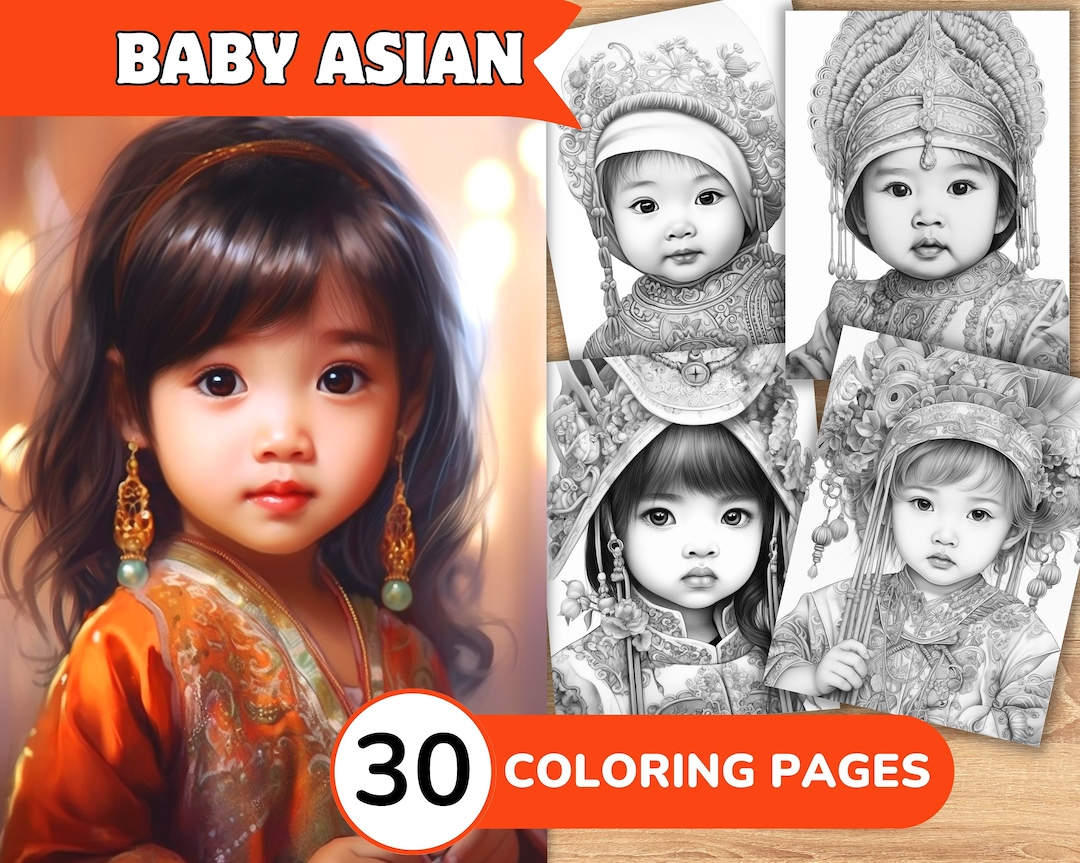 Asian Coloring Pages, Asian Coloring, Girl Coloring Book, Girl ...