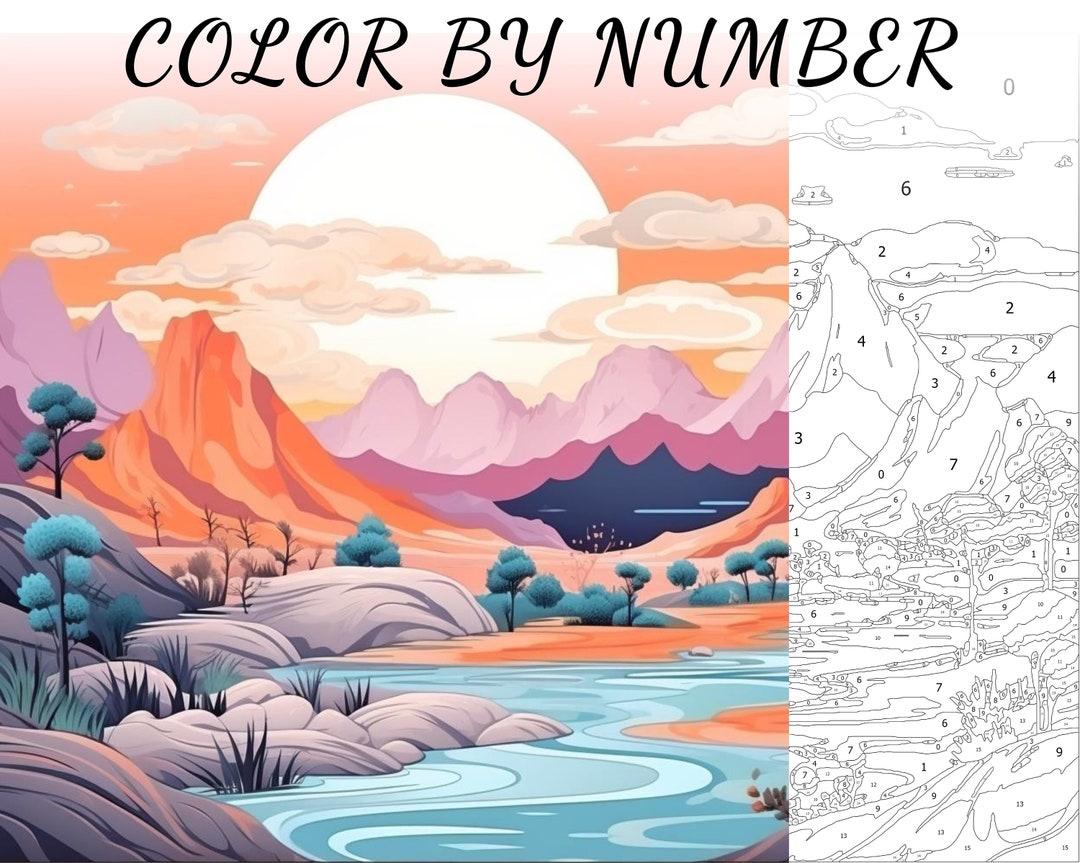 Color by Number, Paint by Number, Paint Number Adult, Coloring Numbered ...
