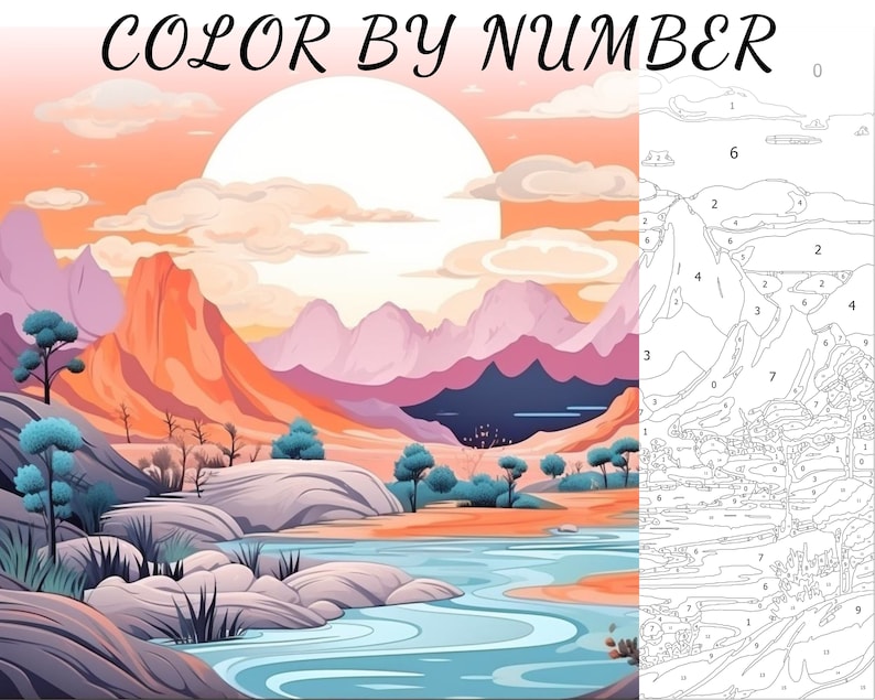 Color by Number, Paint by Number, Paint Number Adult, Coloring Numbered ...