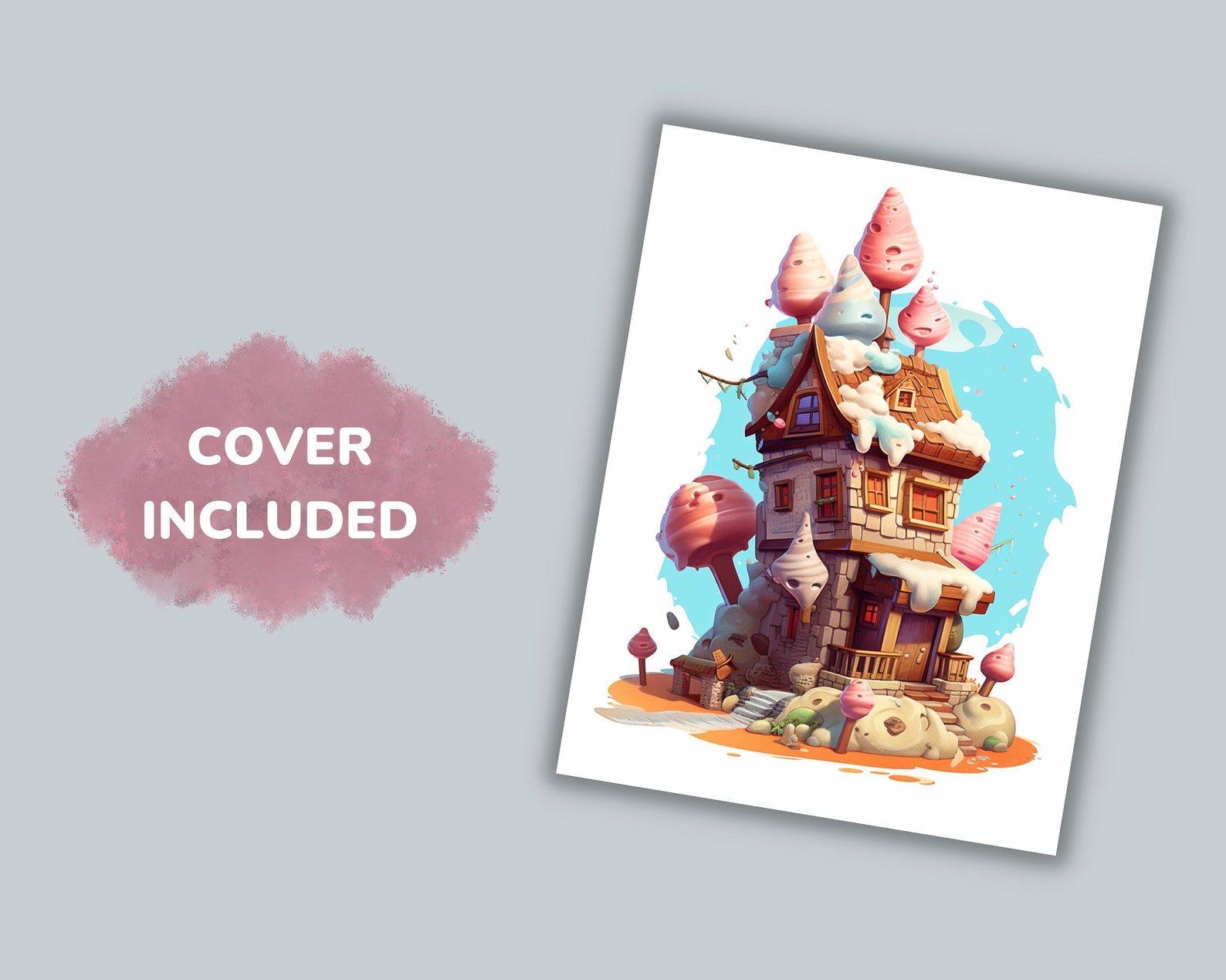 Ice Cream Houses Coloring Book, Sweet Coloring, House Coloring Pages ...