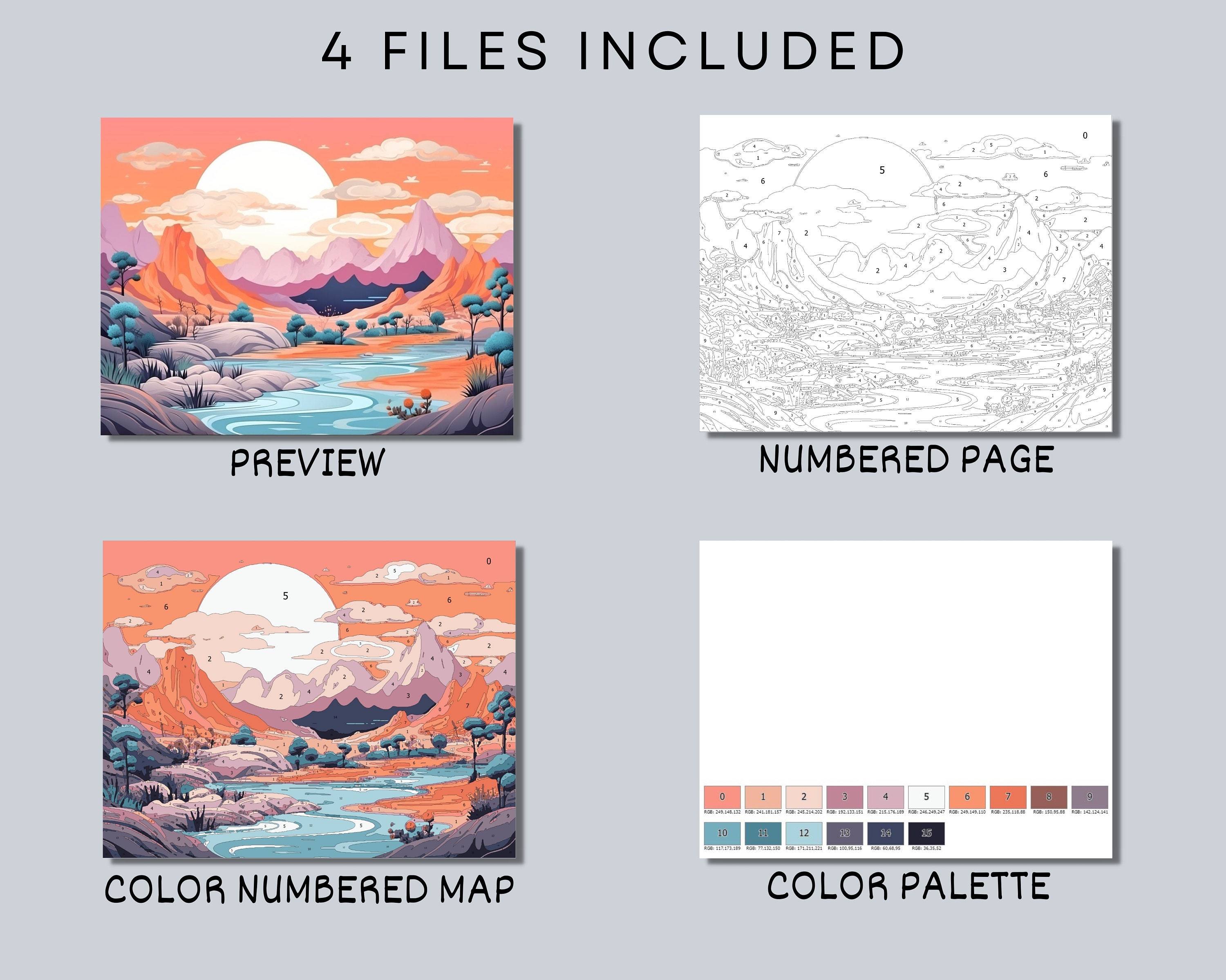 Color by Number, Paint by Number, Paint Number Adult, Coloring Numbered ...