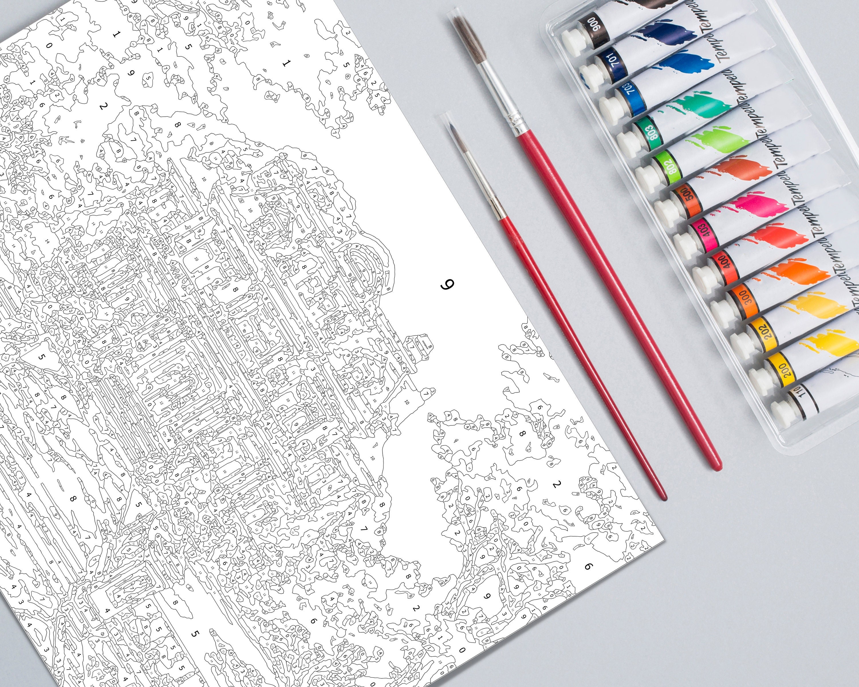 Color by Number, Paint by Number, Paint Number Adult, Coloring Numbered ...