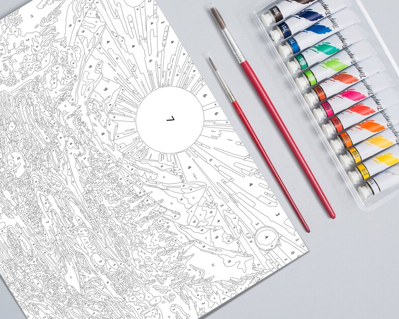 Color by Number Paint by Number Paint Number Adult Coloring - Etsy