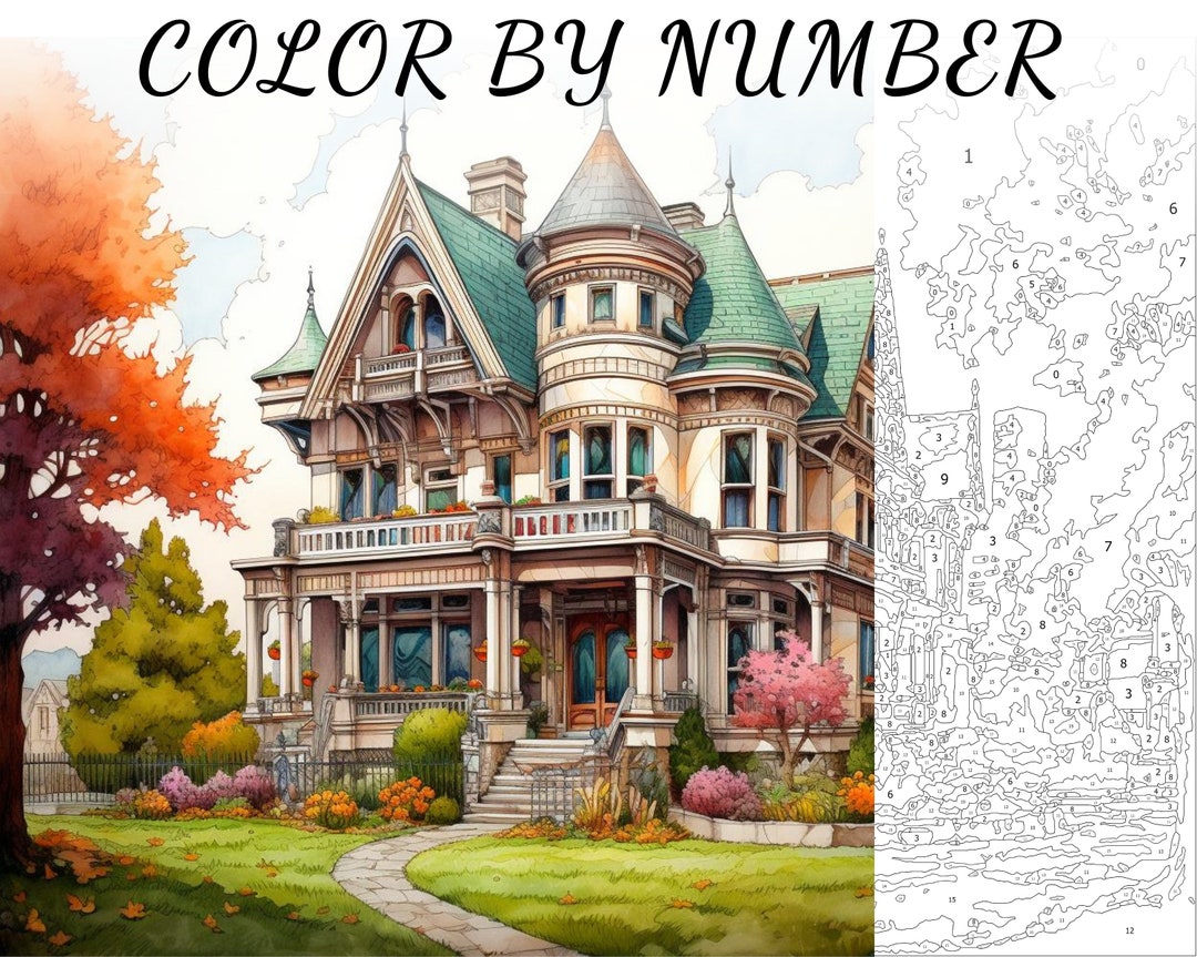 Color by Number, Paint by Number, Paint Number Adult, Coloring Numbered ...
