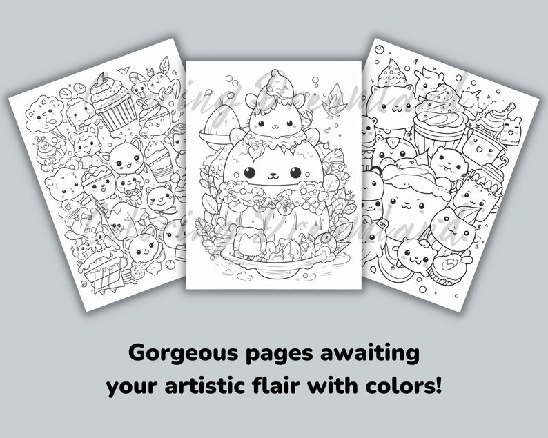 Kawaii Coloring Pages, Kawaii Coloring Book, Kawaii Coloring Template ...