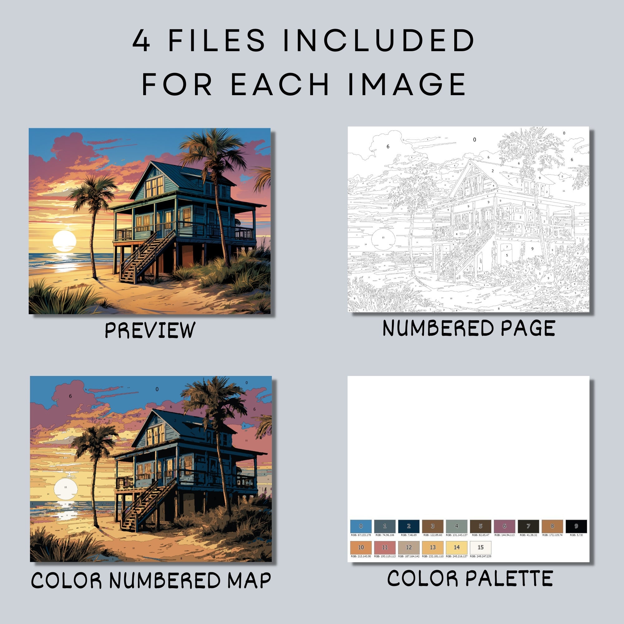 Color by Number Paint by Number Paint Number Adult Coloring - Etsy