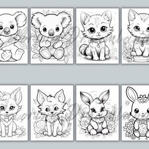 Kawaii Coloring Pages, Kawaii Coloring Book, Kawaii Animal Coloring ...